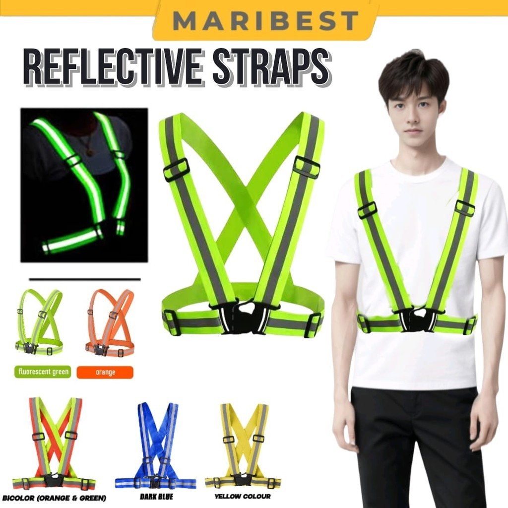 Adjustable Highlight Reflective Straps Night Work Security Running ...
