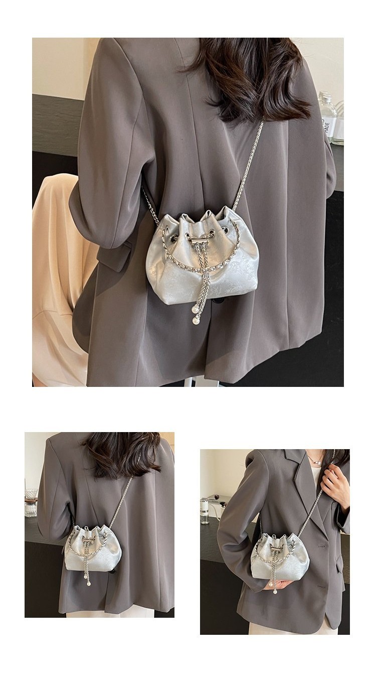 JASMIN NOIR Women Fabric Chain Bucket Crossbody Bag | Shopee Malaysia