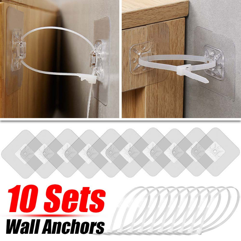 1/5/10Pcs Furniture Fixer Tools - Cabinet Wall Anchors - For Bookshelf ...