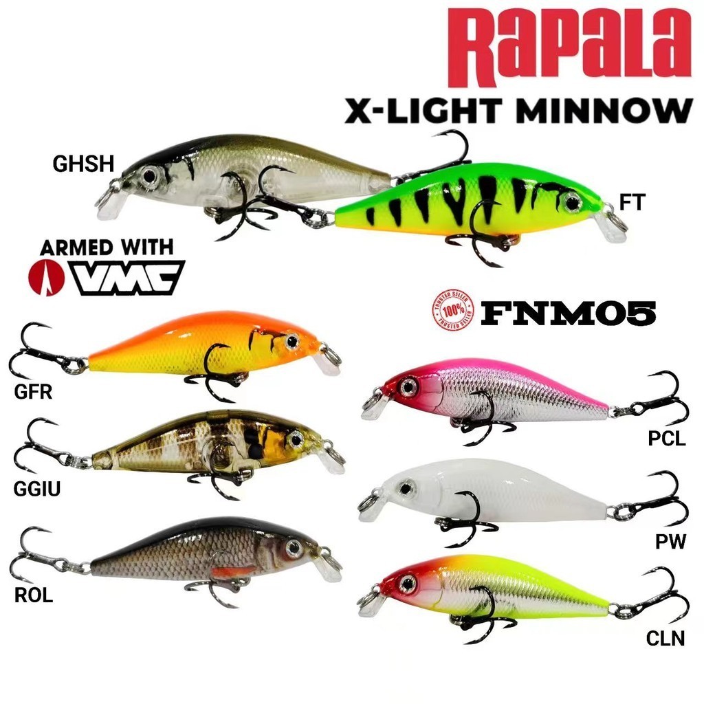 RAPALA X-LIGHT MINNOW SERIES FISHING LURE FNM05 | Shopee Malaysia