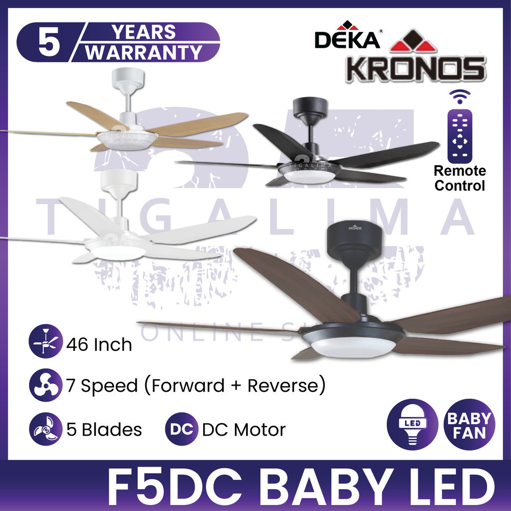 DEKA KRONOS F5DC BABY LED 46Inch 5 Blades 7 Speed DC Motor Remote ...
