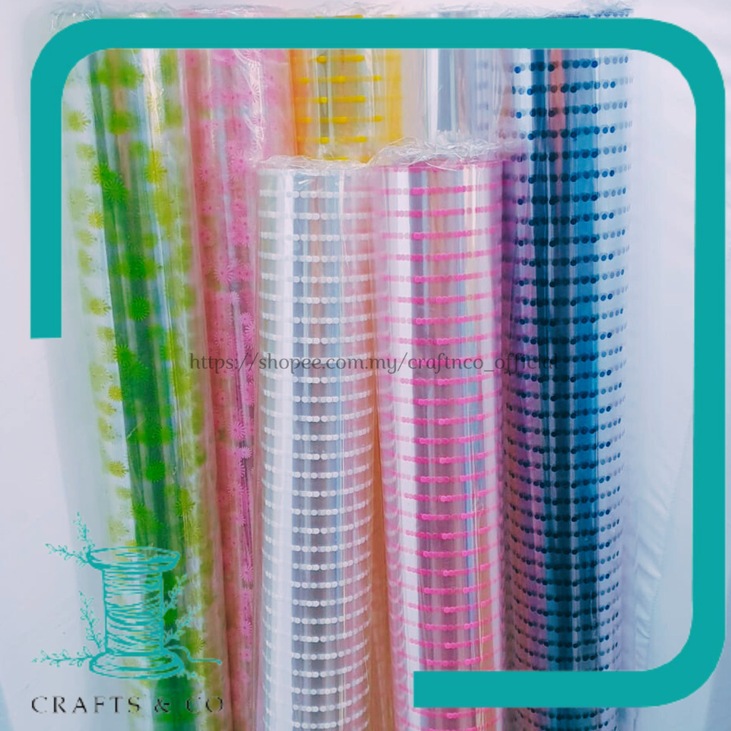 1 roll - 70meter Hamper PVC Plastic Wrapper Good Luck Width 90cm (1 ...