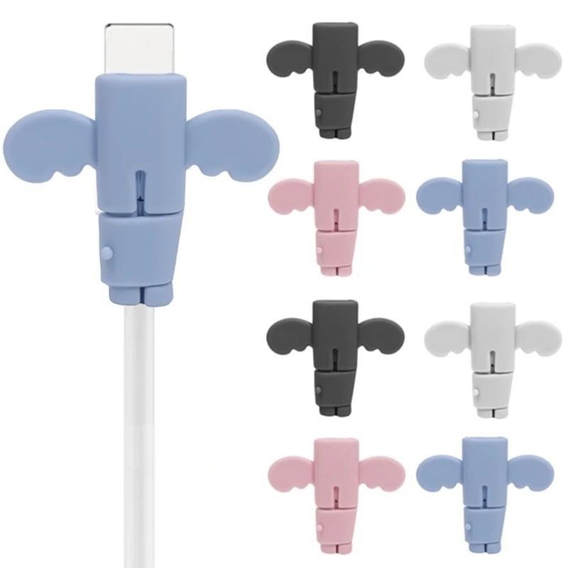 2PCS Candy Color Charging Cord Winder Protector - Anti-Break Cable ...