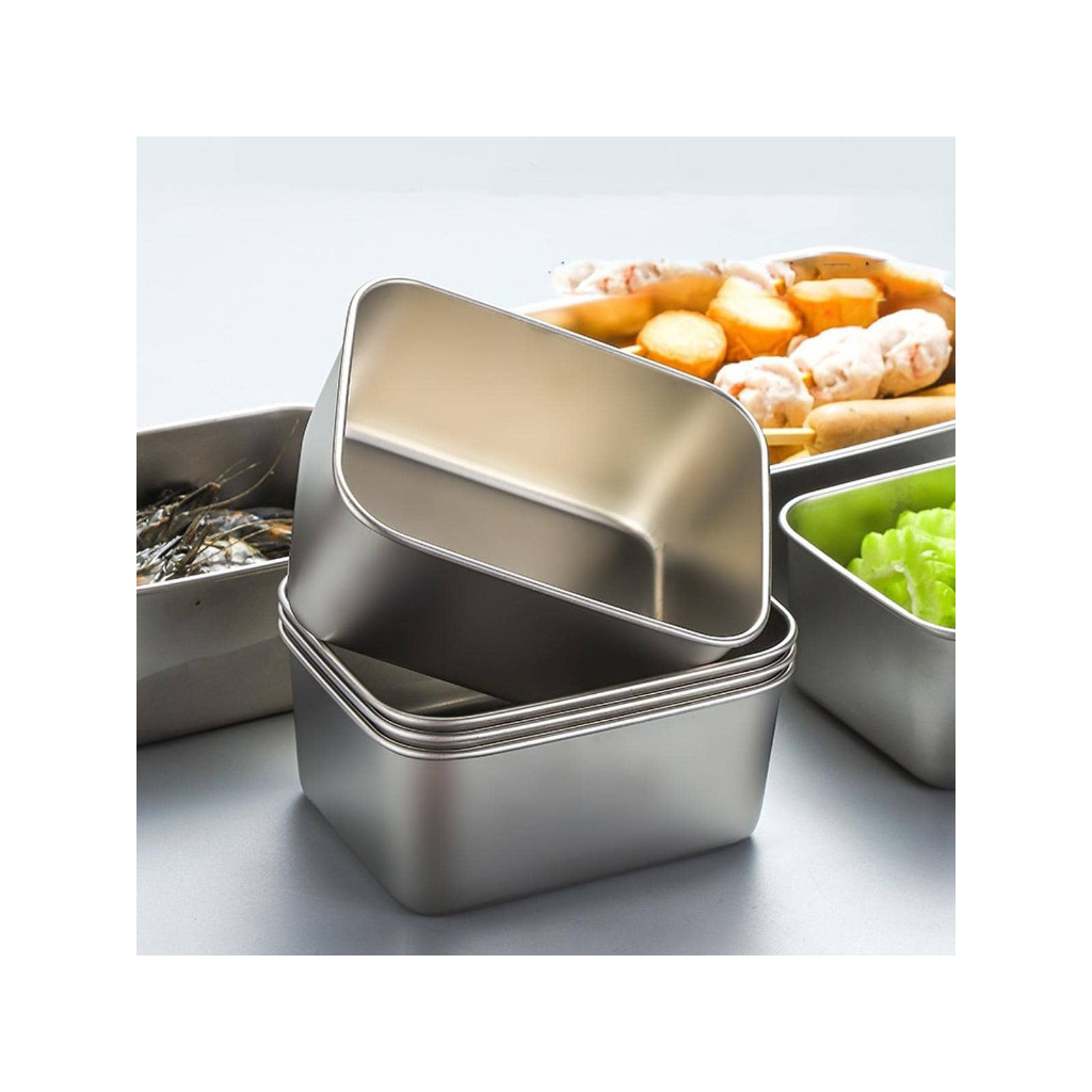 DC Stainless Steel Box With Lid Refrigerator Organizer Fresh-Keeping ...