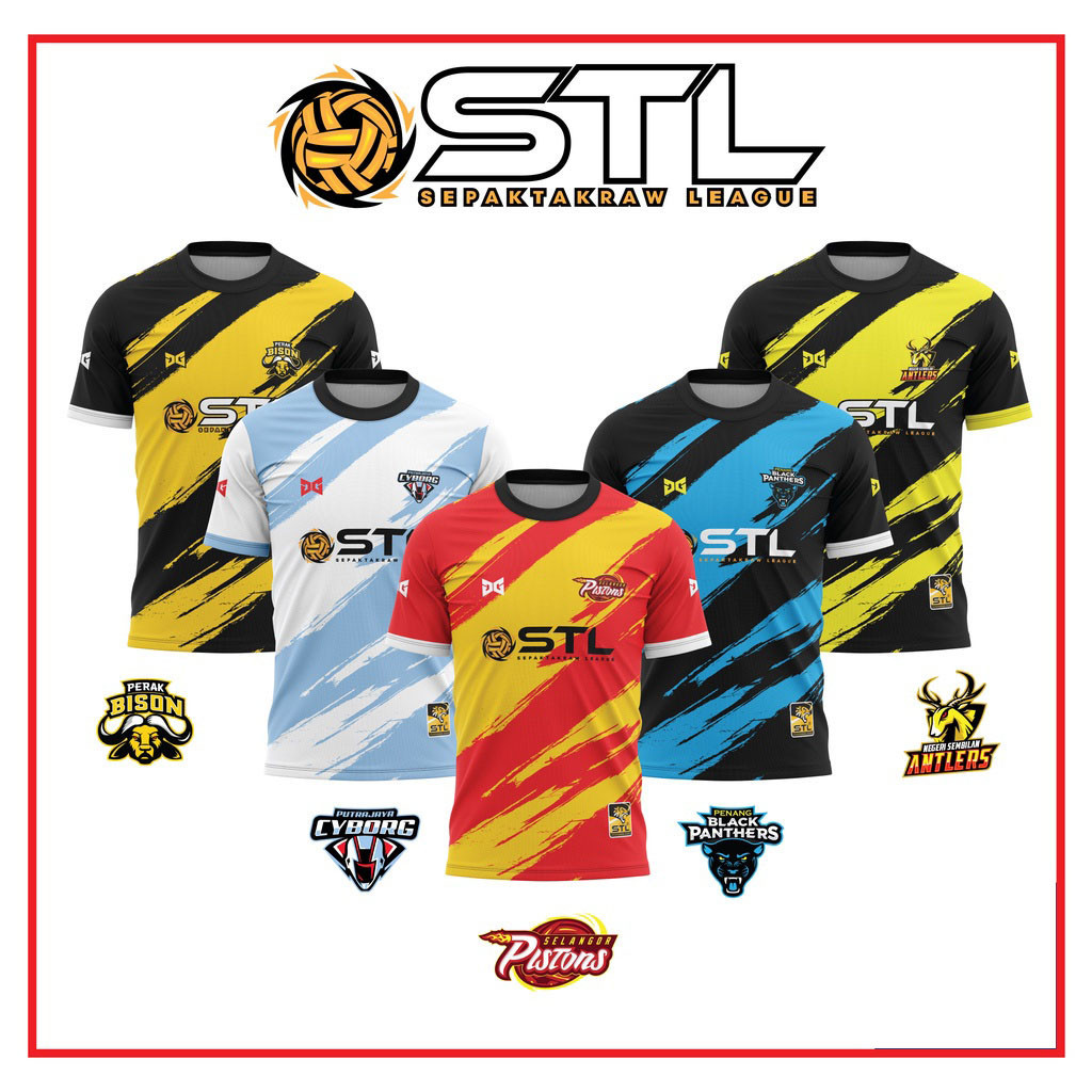 Unisex Jersey Fully Elevates 02 Stl Sepak Takraw League Fans Shopee Malaysia
