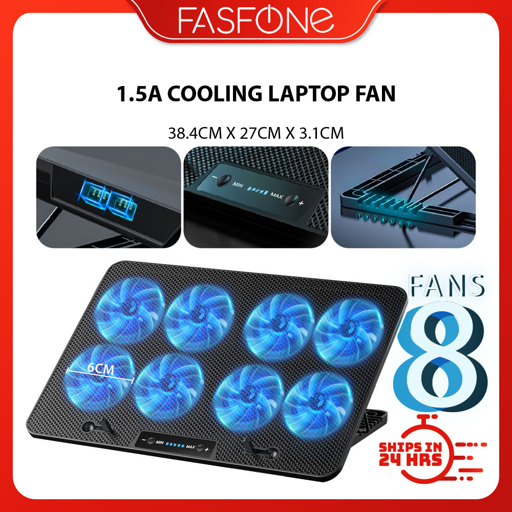 Laptop Cooler Fan Notebook Game Heat Sink Kipas Laptop Cooling Fan 8 ...