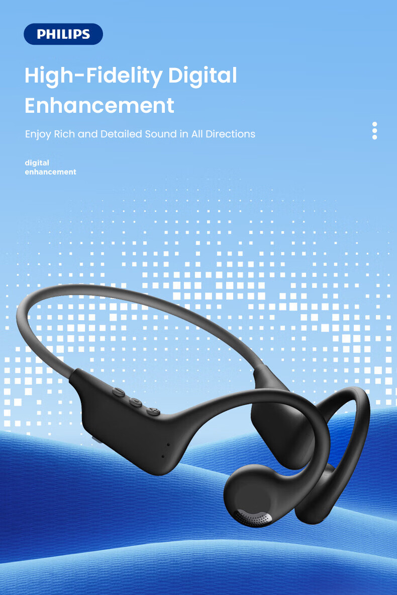 Philips TAA1708 Headsets Open-Ear Bone Conduction Sports Headphones ...