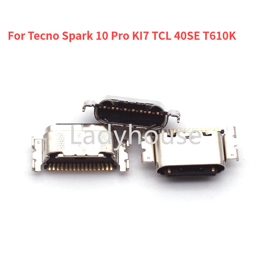 5-50Pcs Type-C Charging Pin Connector Socket Jack For Tecno Spark 10 Pro KI7 TCL 40SE T610K USB ...
