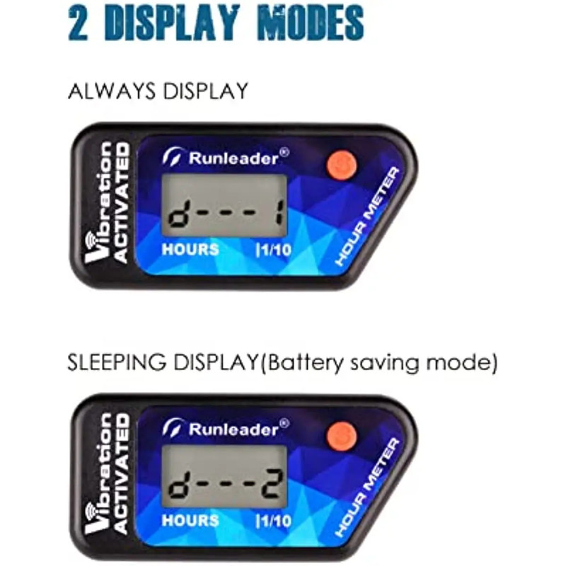 Wireless Vibration Hours Gauge Self Powered Maintenance Reminder Hour ...