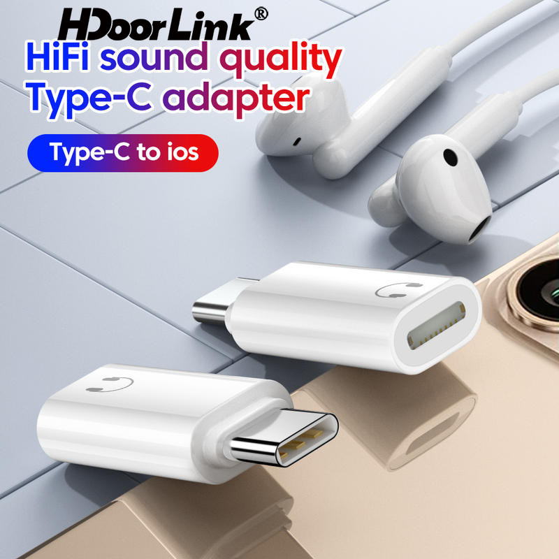HdoorLink Type C To iOS Headphone Audio Adapter For IOS 16 15 USB C ...