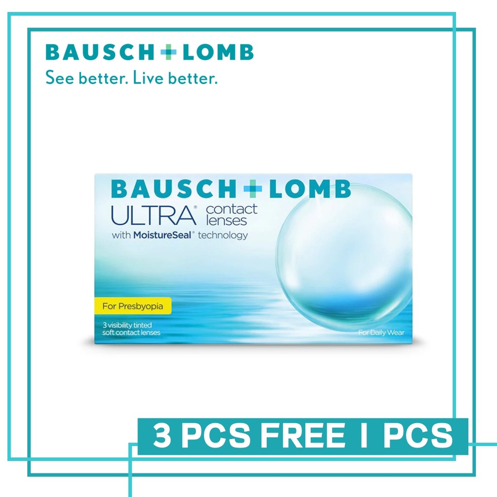 (3 pcs + 1 pcs) Bausch & Lomb Ultra Multifocal Silicone Monthly ...