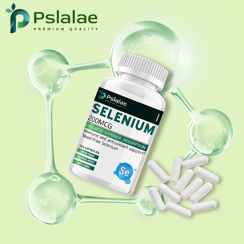 Pslalae Selenium 200 mcg for Immune System, Thyroid, Prostate, and ...