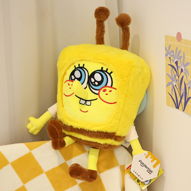 Authentic 30cm Spongebob Long Hair Bee Plush Doll Cartoon Character Toy ...