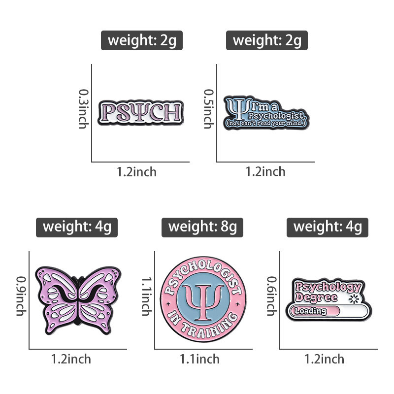 Colorful Texts Mental Health Brooch Pins Dont Overthink Psychological Brooch Depression