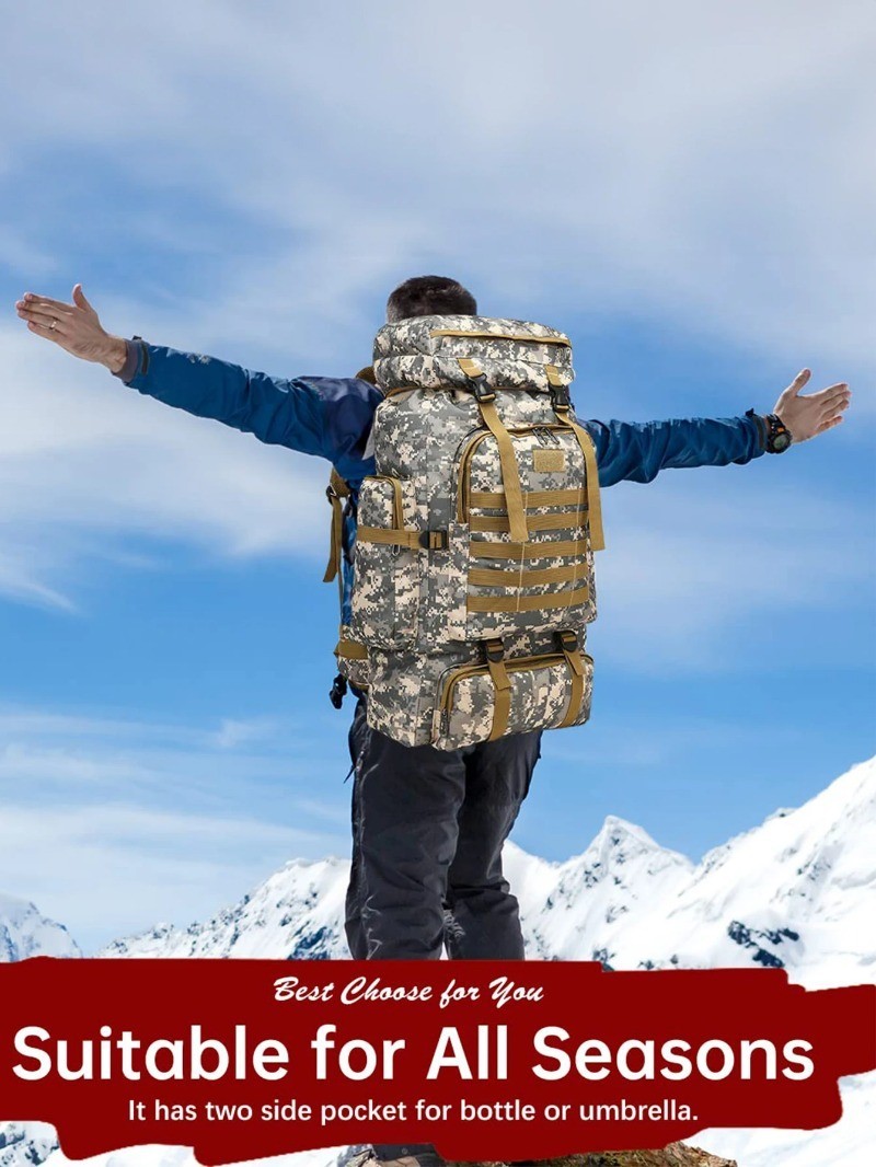 80L/100L Mountaineering Bag Climb Bag Backpacks Large Backpack Outdoors ...