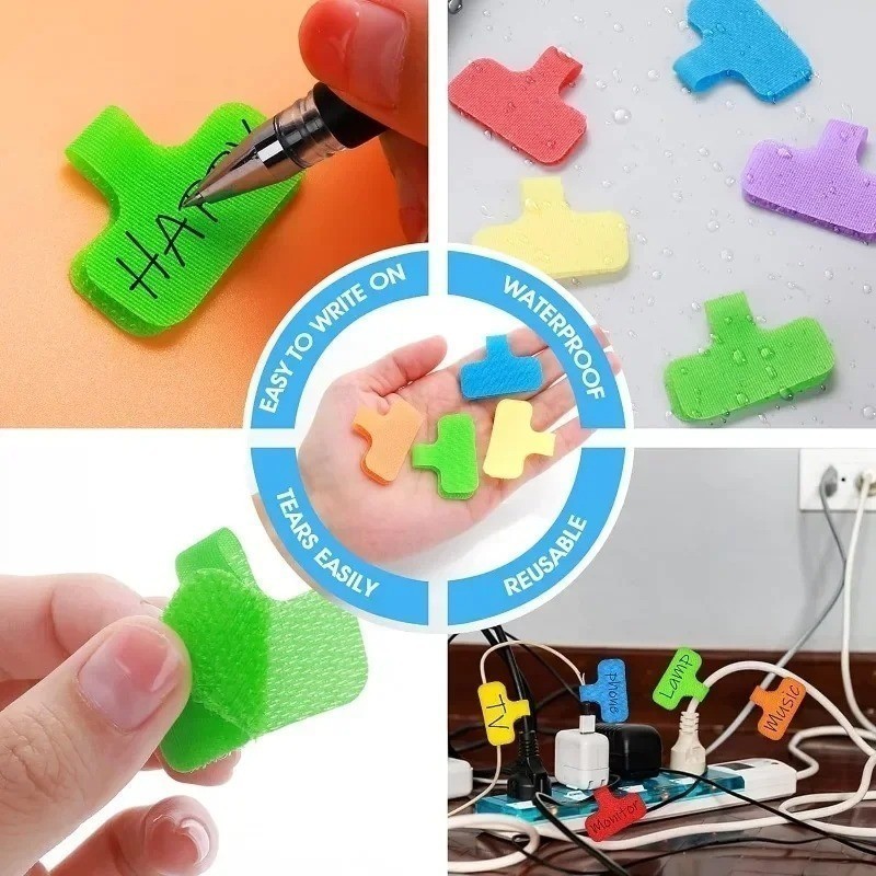 [ Featured ] Write-on Label Velcro - Reusable, Coloured - Self-adhesive ...
