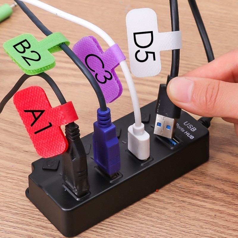 240Pcs Cable Labels Tags - Colorful Cord Label Stickers - Waterproof ...