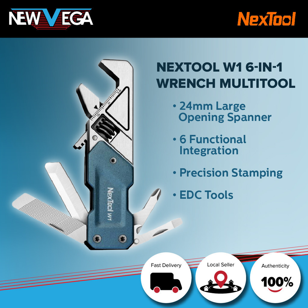 NexTool 6-IN-1 W1 Mini Wrench - Multipurpose Adjustable Portable ...