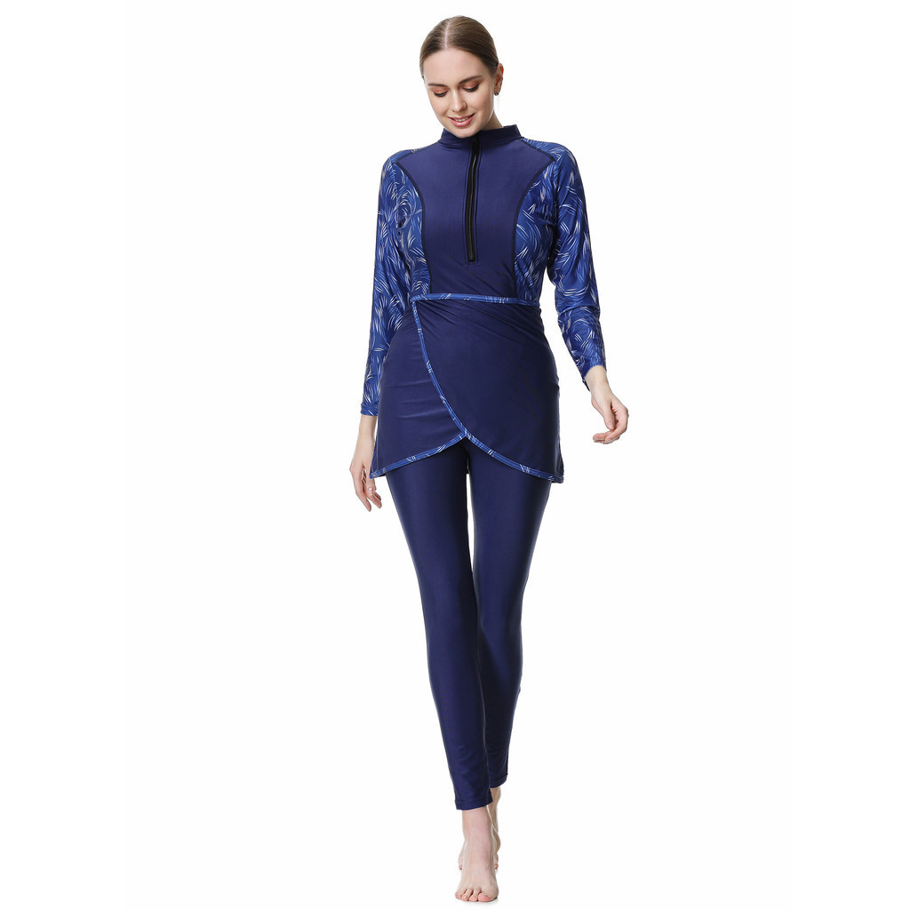 Muslimah Swimming Suit(Women'S Pants+Top+Hat Three Piece Swimsuit ...