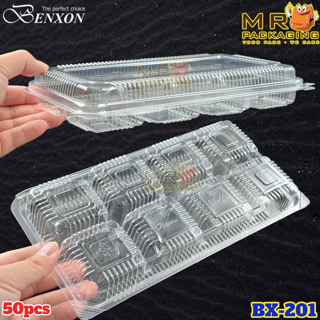 Benxon BX-201 8 compartment OPS Plastic Tray [ 50pcs± ] Bakery ...