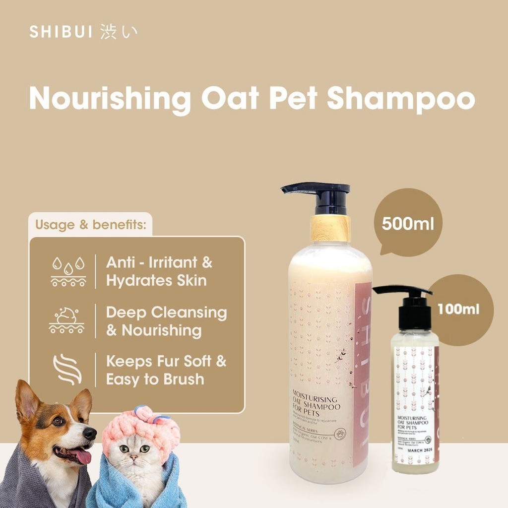 SHIBUI Oat Treatment Shampoo Mini For Cat Dog Pet Moisturizing ...