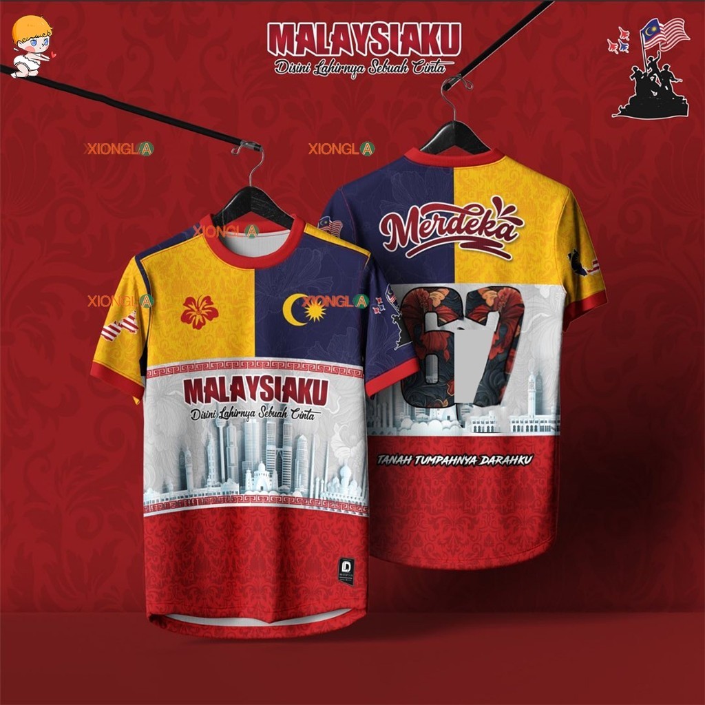 2024 Latest Design Merdeka Malaysia Jersey Baju Jersey Merdeka | Shopee ...
