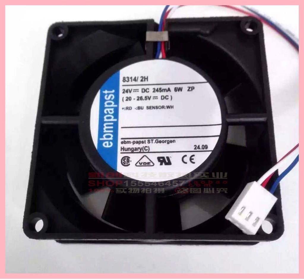 Genuine German ebmpapst 8314/2H 8032 24V 245mA 6W ZP 8CM Inverter Fan | Shopee Malaysia