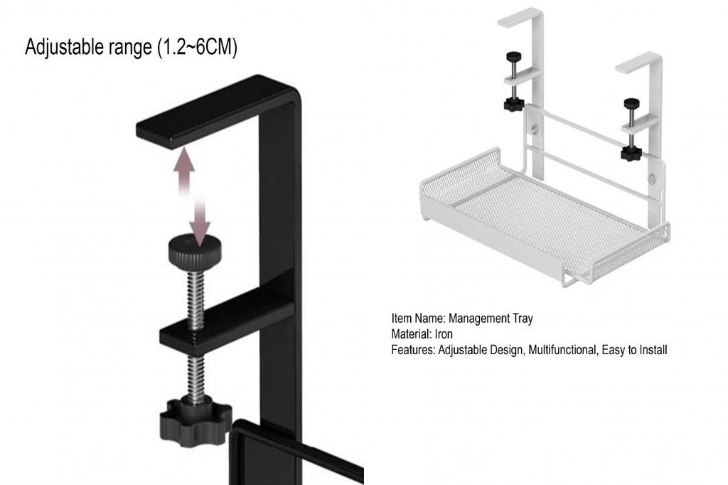YUH- Wifi Router Storage Rack Adjustable Under-desk Cable Management ...
