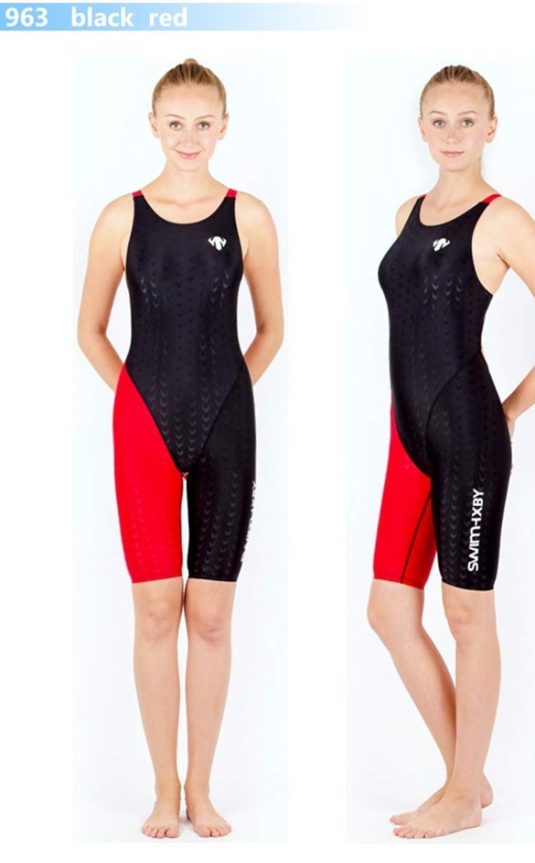 HXBY Swimwear Women's Competitive Swimwear Sharkskin Professional Knee ...
