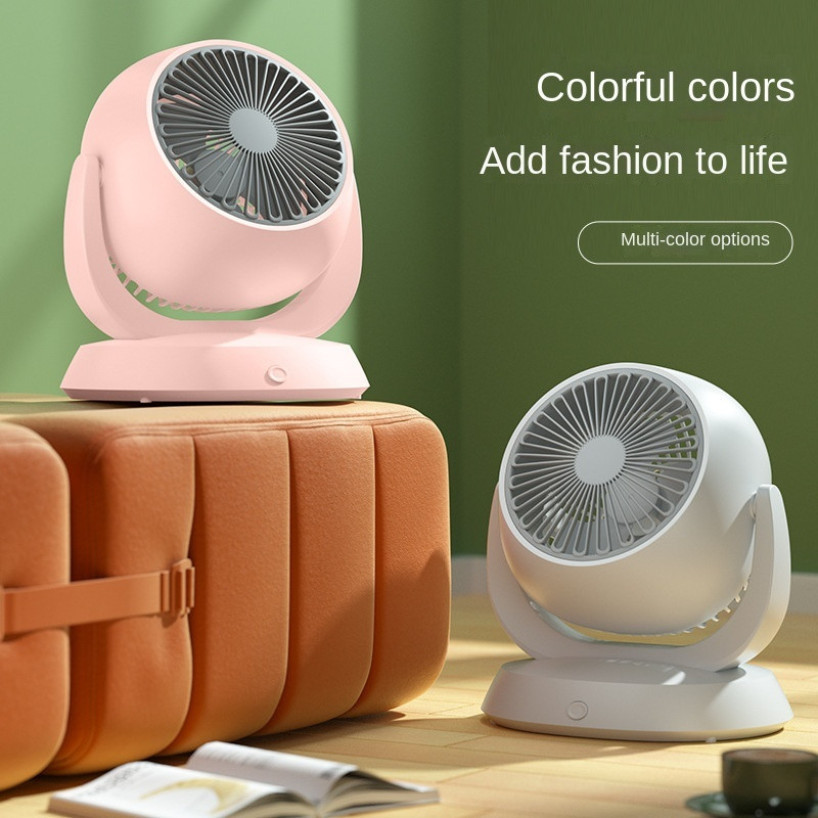 210° Mute Shake Head Desktop Fan 4 Speeds Air Circulation Turbo Fans ...