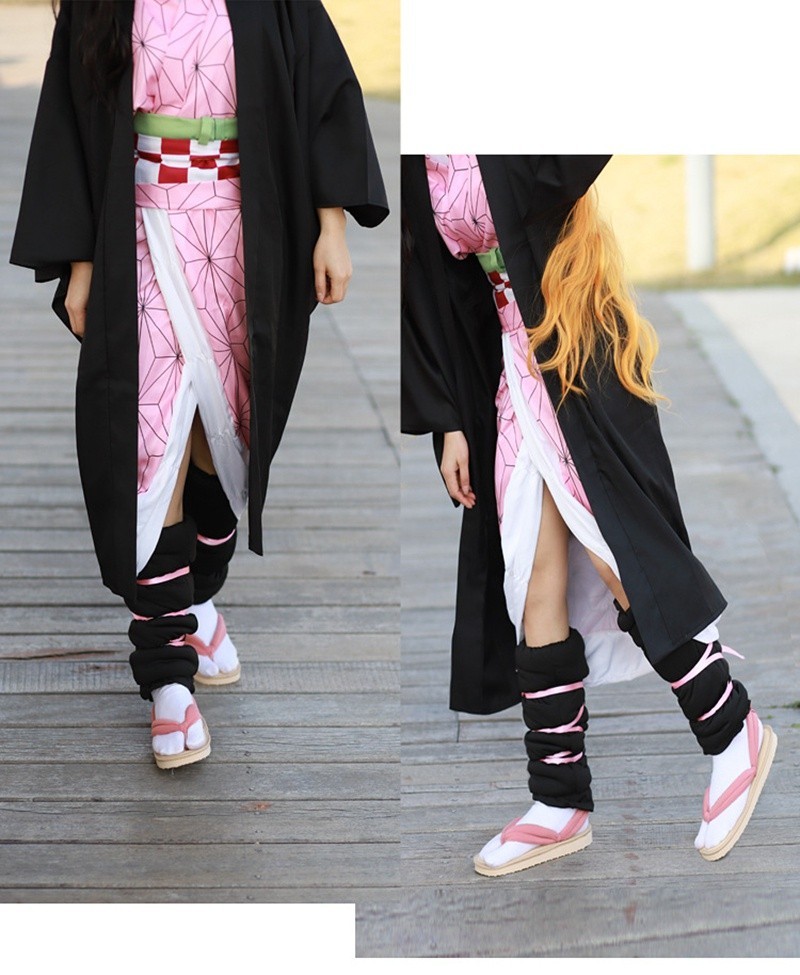 Anime Cosplay Tanjirou Kamado Nezuko Geta Clogs Demon Slayer:Kimetsu No ...