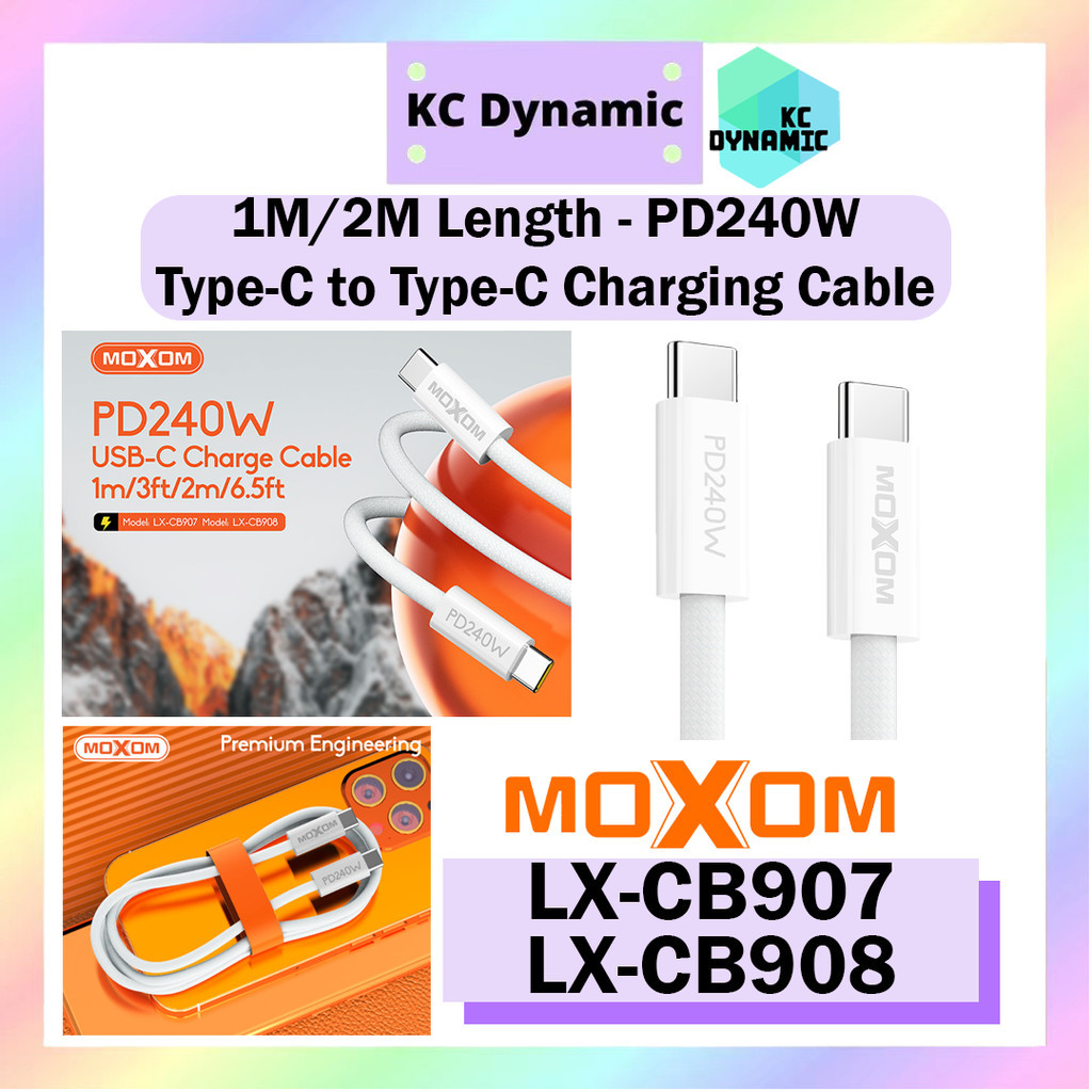 Moxom PD 240W Cable Type C To Type C Laptop Mobile PD240W Cable Data ...