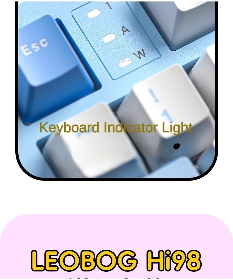 LEOBOG Hi98 CNC Aluminum Mechanical Keyboard Wired RGB Custom Gasket ...