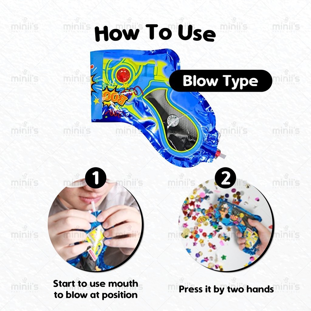 Miniis Confetti Firework Gun Popper Handheld Poppers 1 pcs For Birthday ...