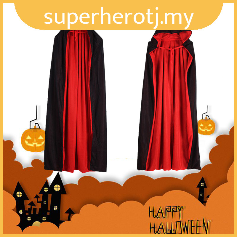 Vampire Gothic Cloak With Hood Adult/kids Cosplay For Costume Halloween ...