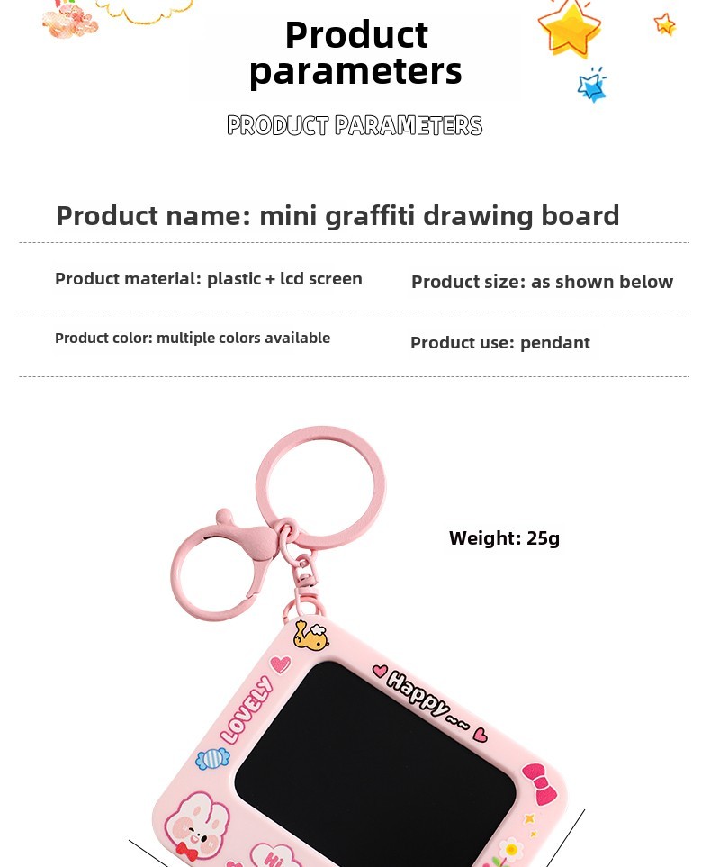 Mini Graffiti Drawing Board Children LCD Erasable Handwriting Board ...