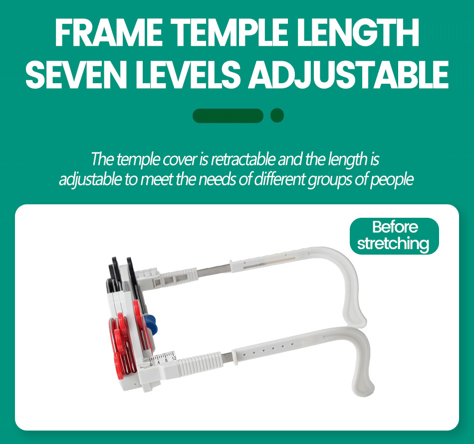 1PC PD Trial Frame with Soft Nose Pad Adjustable Temple Angle Length ...