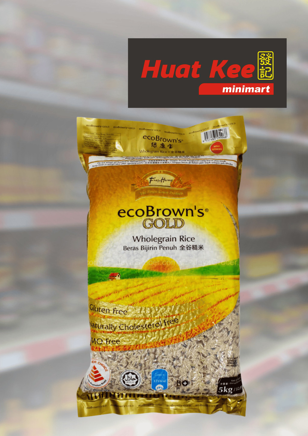 EcoBrown's Gold Wholegrain Rice 5kg | Shopee Malaysia