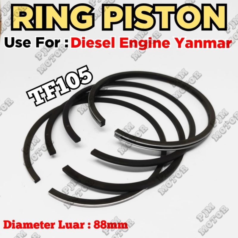 in stock MESIN Yanmar Tf105 TF 105 diesel engine Piston Piston Ring ...
