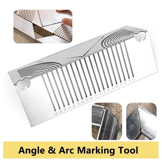 DFOdiy Arc Marking Ruler Right Angle Construction Arc Parallel Drawing ...