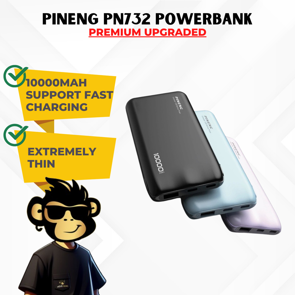 Mojoskins Pineng PN-732 10000mAh Portable Powerbank Ultra Thin And ...