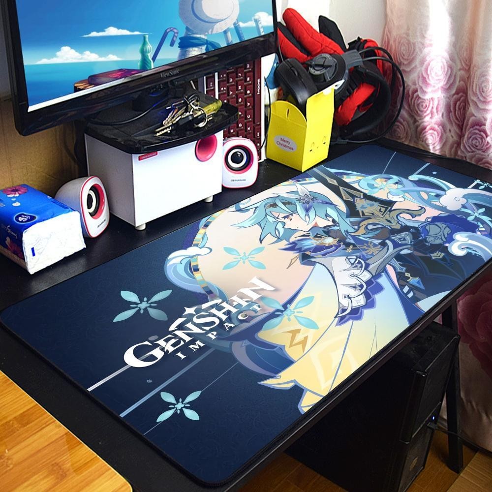 HD XXL computer mouse pad, Genshin Impact Eula Gamer desktop pad, Natur ...