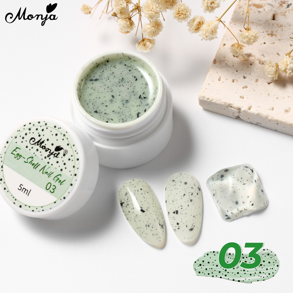 Monja Nail Eggshell Gel Polish Nail Art Quail Egg Effect Black and ...