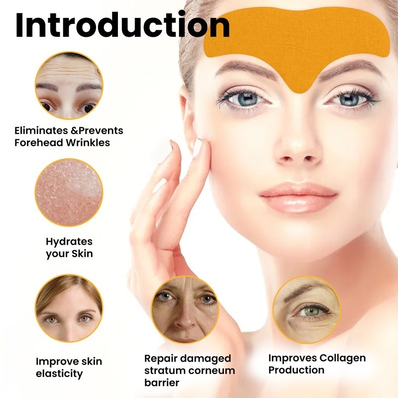 EELHOE Collagen Forehead Wrinkle Removal Patches - Frown Line Firming ...