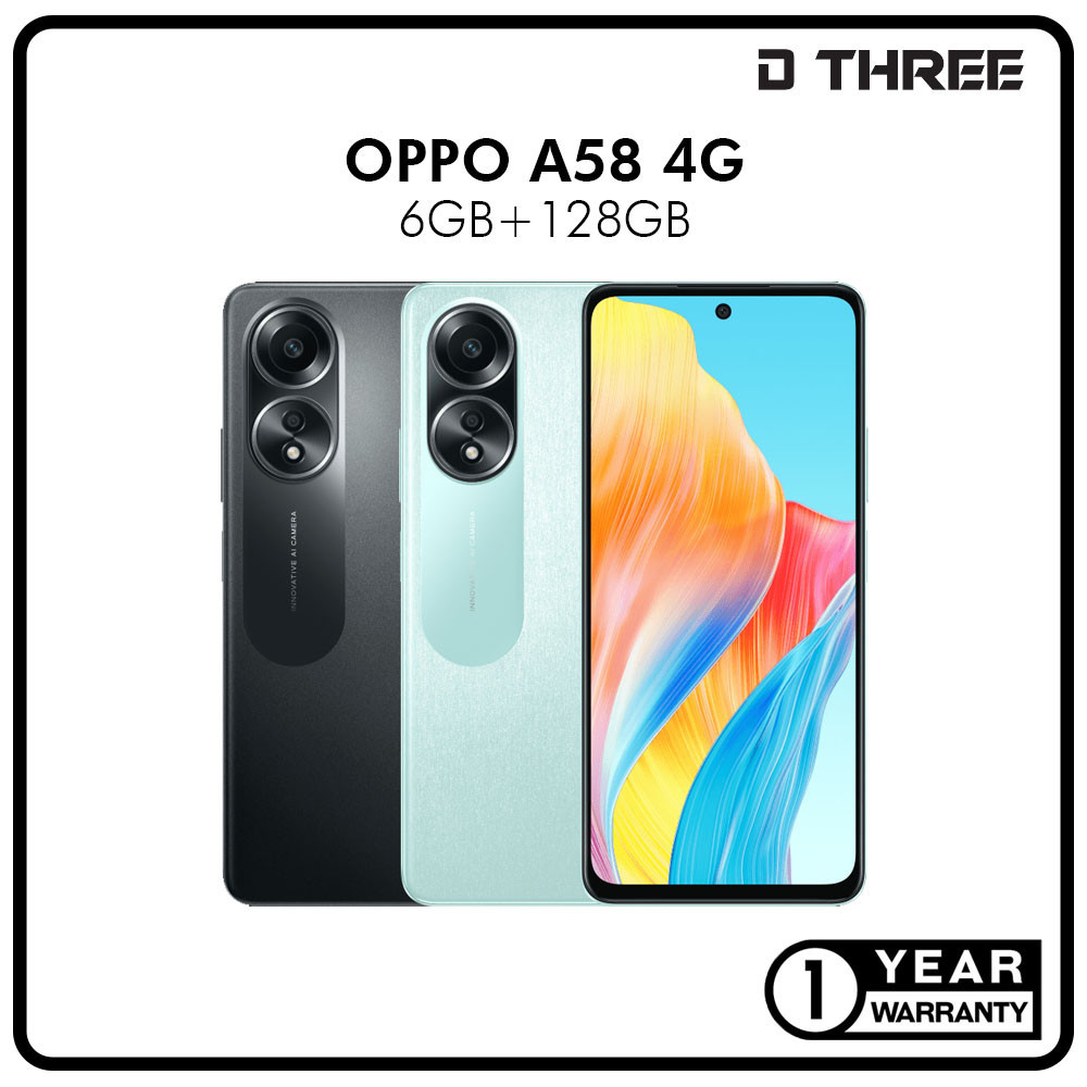 OPPO A58 4G [6GB+128GB] | Original New Set | Shopee Malaysia