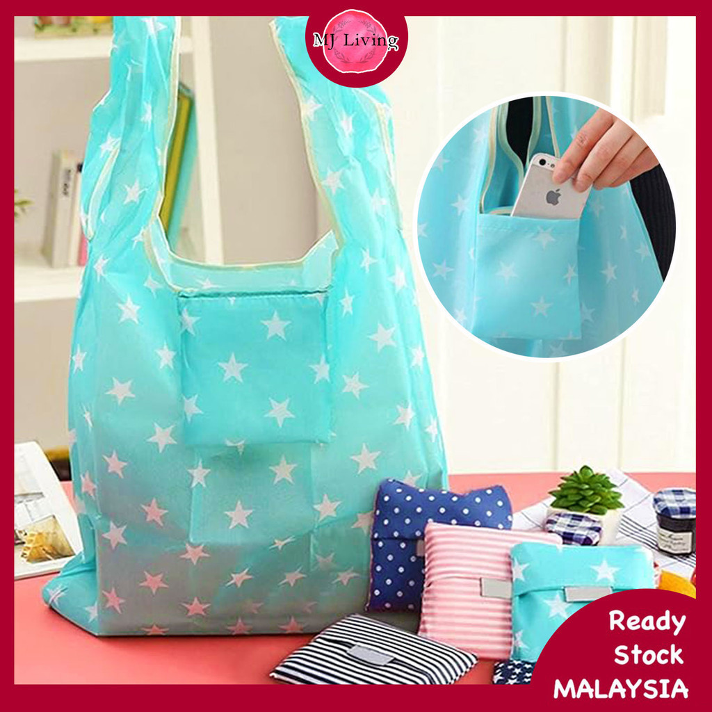 Foldable Recycle Bag Waterproof Storage Pouch Reusable Grocery Bag ...