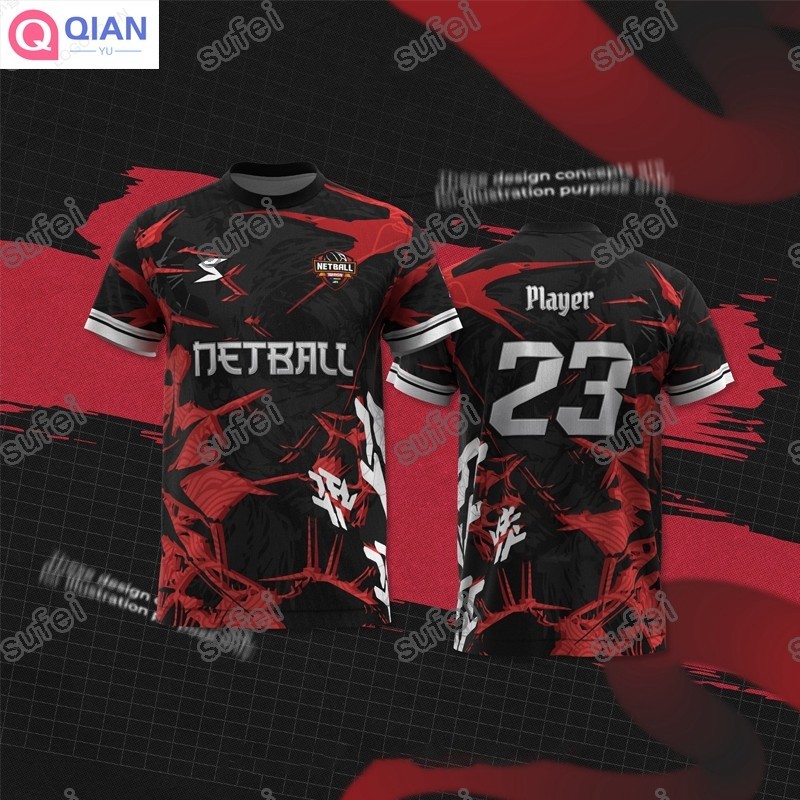 NEW !! 2024 netball Jersey Free netball shirt Microfiber Customize Your ...