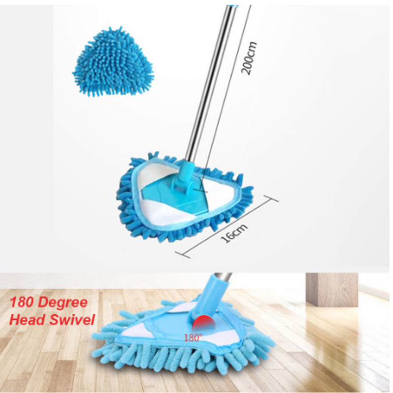 🎒BagMarket🎒Segi Tiga Mop Lantai 180 Degree Rotatable Adjustable ...
