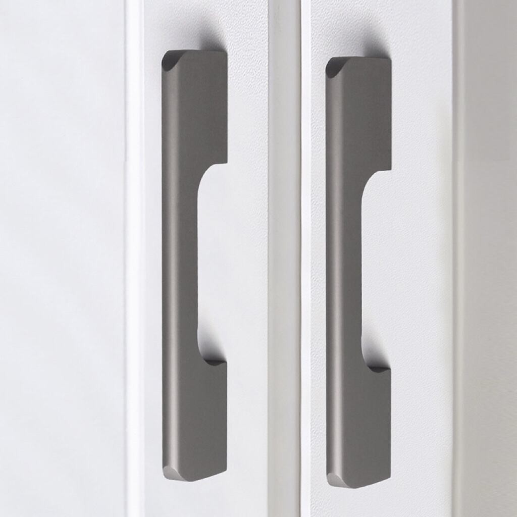 Gray Wardrobe Door Handle T-Shaped 1m Extended Handle Handmade Font ...