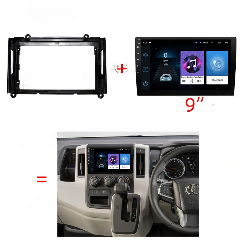2din Stereo panel fit for TOYOTA Hiace Granvia/Majesty 2019-2022 9 inch ...
